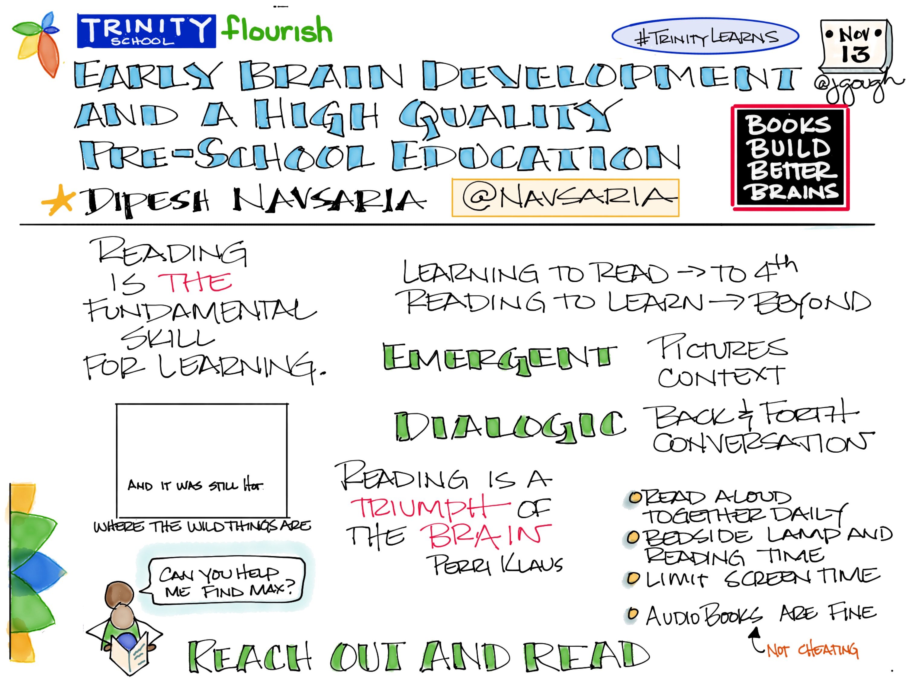 Sharing p.2 of #Sketchnotes from @Navsaria Reading is THE fundamental ...